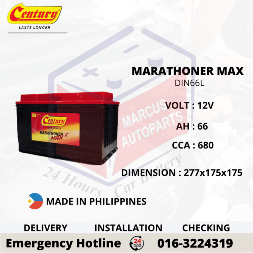 CENTURY MARATHONER MAX NS60L 55B24L CAR BATTERY | 24 HOURS CAR BATTERY ...