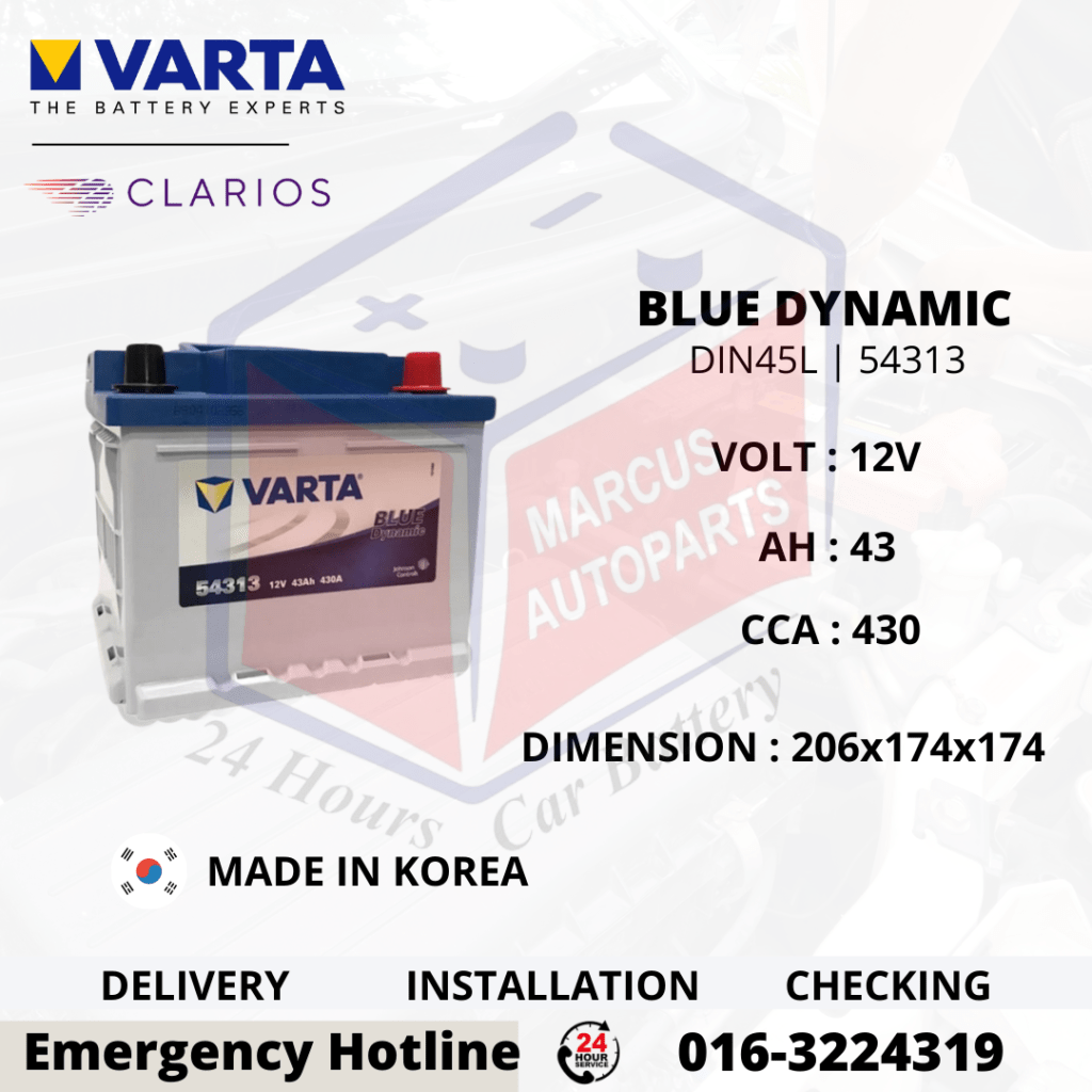 BLUE DYNAMIC | 24 HOURS CAR BATTERY 0163224319