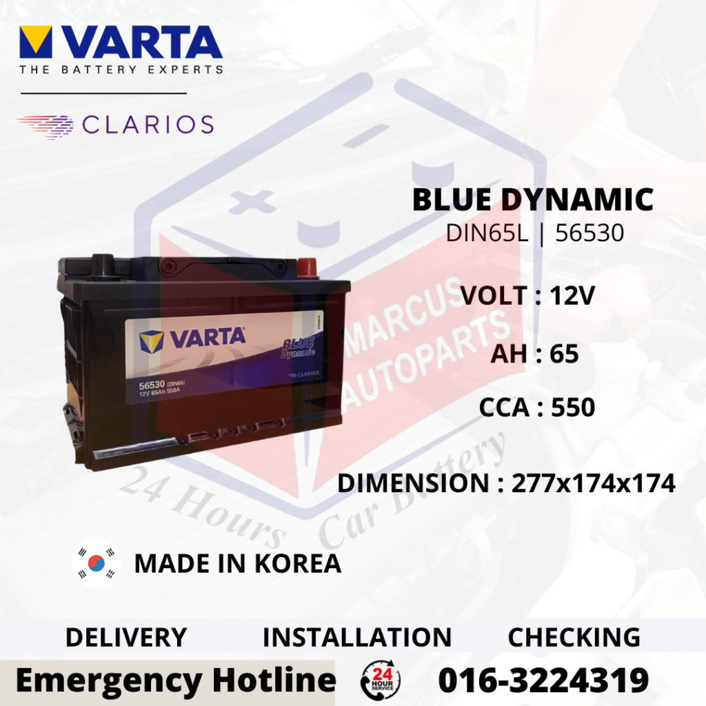 VARTA BLUE DYNAMIC SLI LN3 | DIN65L | 56530 CAR BATTERY | 24 HOURS CAR ...