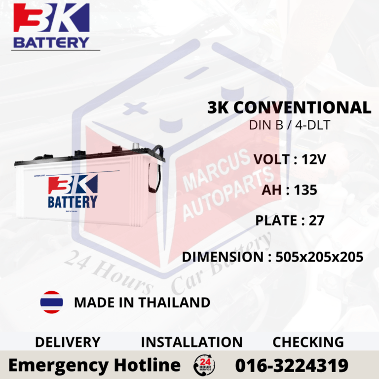 3K LOW MAINTENANCE DIN B | 4DLT AUTOMOTIVE BATTERY | 24 HOURS CAR ...